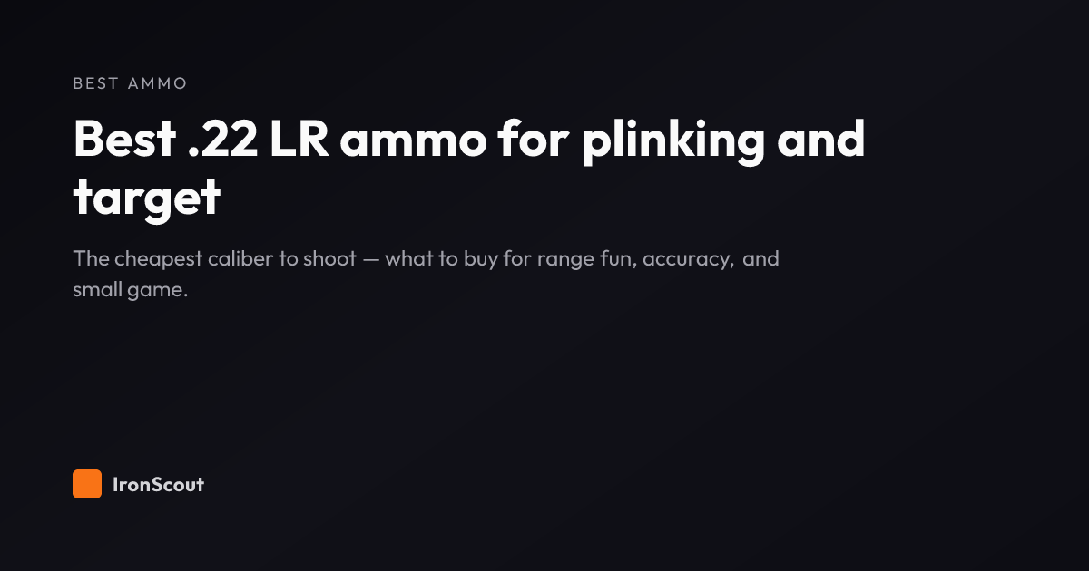Best .22 LR Ammo for Plinking and Target Shooting (2026) | IronScout
